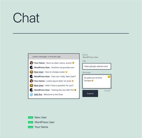 simple ajax chat pro plugin planet