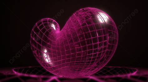 Pink Heart In 3d Render Background Heart 3d Pink Heart Love 3d