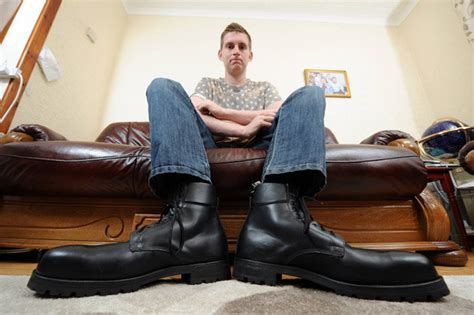 man with huge 21 size feet told to pay £1 300 for work boots daily star