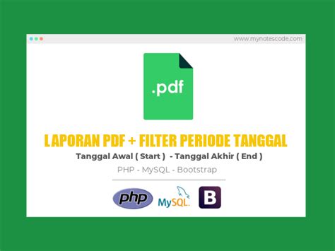 cara membuat laporan pdf plus filter periode tanggal