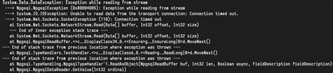 npgsqlexception exception while reading from stream · issue 2711