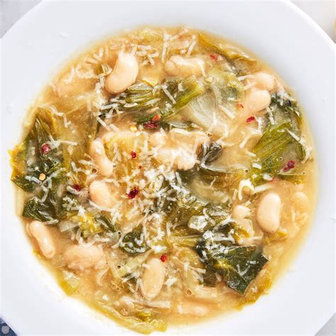 This Lemony Escarole And White Bean Soup Is Perfect Cold Weather Food