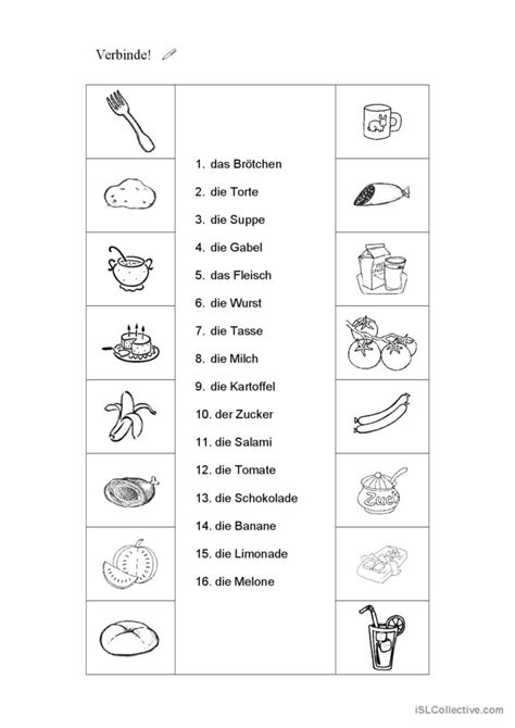 Essen Trinken Allgemeine… Deutsch Daf Arbeitsblätter Pdf And Doc
