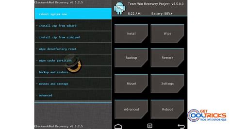custom recovery and stock recovery on android get cool tricks