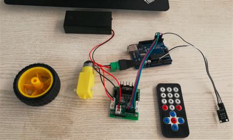 arduino lesson use the ir control to control a dc motor remotely