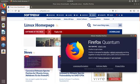 mozilla firefox 58 quantum web browser is now available for ubuntu