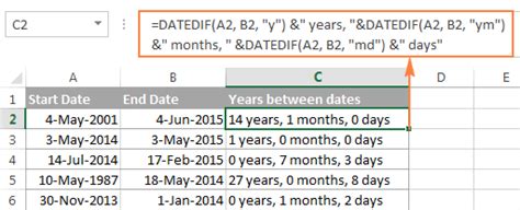 how to calculate how many days between dates in excel
