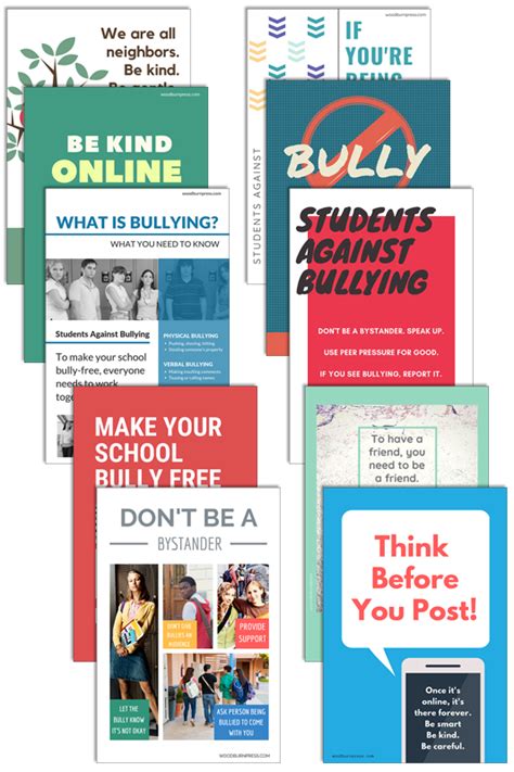 Bullying Prevention Poster Package Woodburn Press