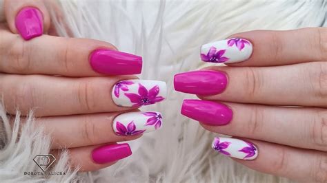 Simple Flower Nail Art For Beginners Youtube