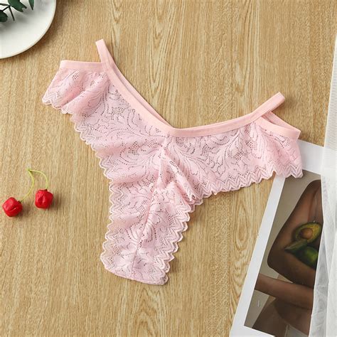Fattazi Womens Stretch Bikini G String Panty Lace Trim 3 Colors Comfy