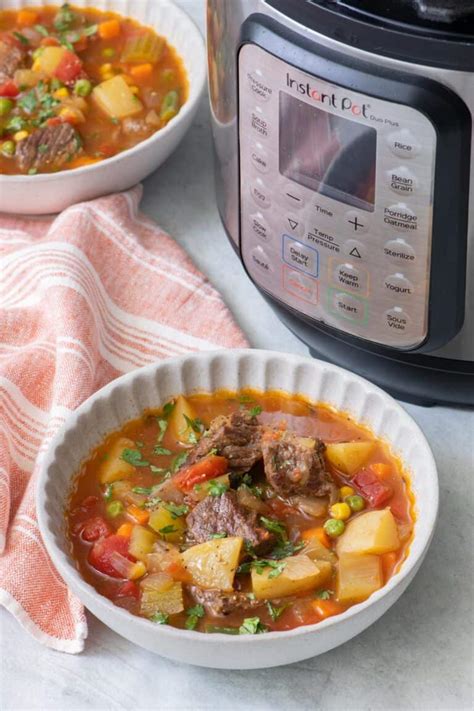 Vegetable Beef Soup Instant Pot Feelgoodfoodie