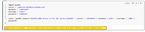 python databricks to sql connection error [unixodbc][driver manager