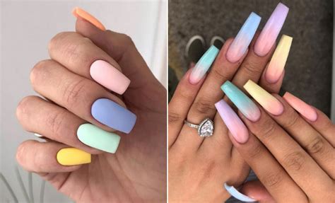 Rainbow Sherbet Nails Ombre Press On Nails Ombre Pastel