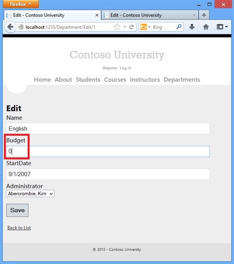handling concurrency with the entity framework in an asp mvc