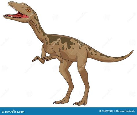 Velociraptor Hand Drawn Black And White Doodle Sketch Vector