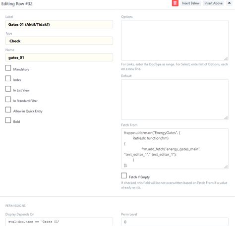 fetch doctype field with display depends on problems customize