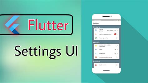 settings ui flutter 1 card ui mi settings design youtube