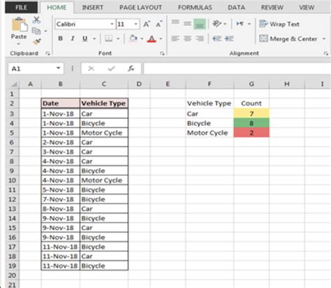 using the countif function of excel s conditional