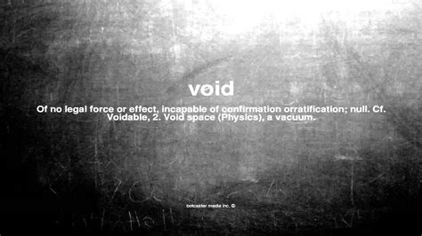what does void mean youtube
