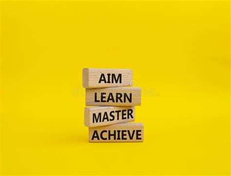 Aim Learn Master Achieve Symbol Concept Word Aim Learn Master Achieve