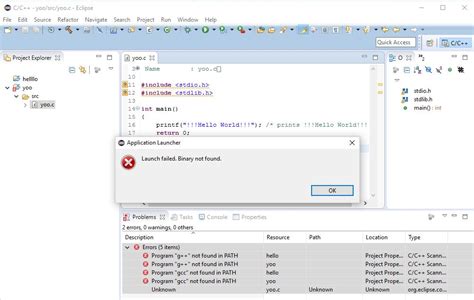 eclipse community forums c c ide cdt launch failed binary not