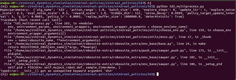 typeerror init got an unexpected keyword argument dim · issue