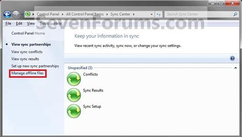 offline files enable or disable the use of tutorials