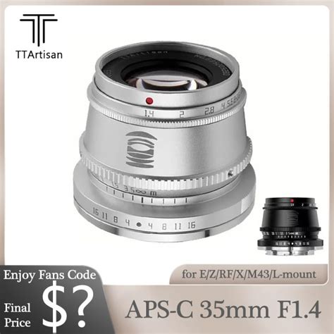 Ttartisan Aps C 35มม F1 4โฟกัสด้วยตนเองกล้องไร้กระจกเลนส์สำหรับ Sony