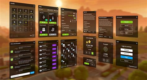 flat minimalist gui ui kit in 2d assets ue marketplace
