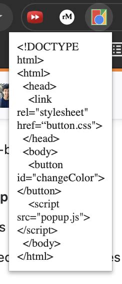 html chrome extension fails to display ui stack overflow