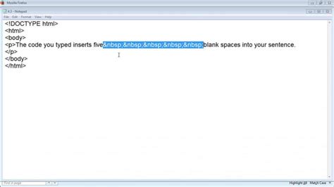 html entities a list of html space and other html