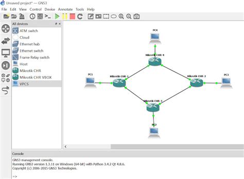 mikrotik simulator gratis menggunakkan gns3 dan cloud