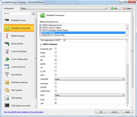 using the uart interface on the nordic nrf51 devices visualgdb tutorials