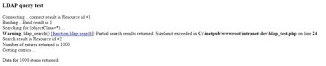 php ldap query only works with objectclass but not