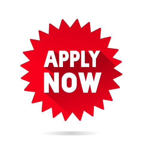 Apply Now Banner Design Red Sticker Vector Illustration Isolated On