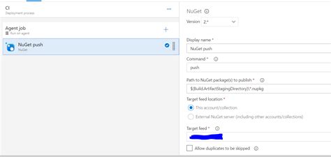 azure devops release pipeline to push nuget packages using vsts