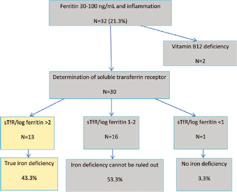 Iron Deficiency Diagnosis In Patients With Ferritin 30 To 100 Ng Ml And