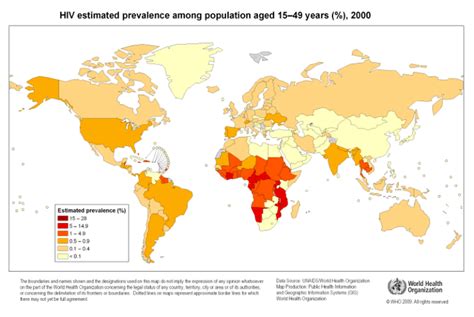 World Hiv Estimated Prevalence Among Population Aged 15 49 Years