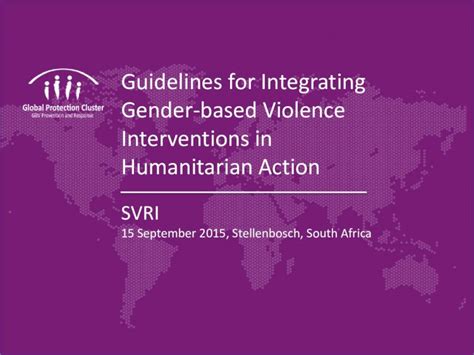 Pdf Guidelines For Integrating Gender Based Violence Guidelines