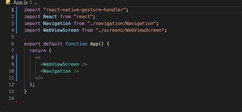 reactjs how to import navigation in webview component stack overflow