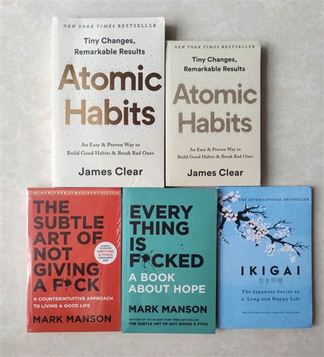 Ikigai The Subtle Art Of Not Giving A Fck Atomic Habits Everything