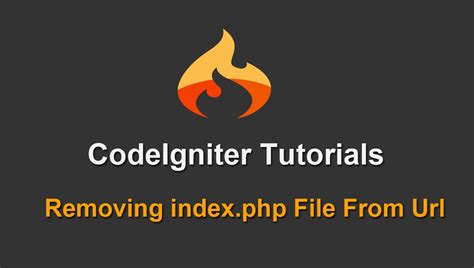 5 codeigniter tutorials removing index php from url youtube