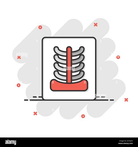 Icono De Rayos X En Estilo Cómic Ilustración De Vector De Dibujos