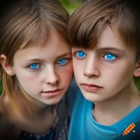 Portrait Of Two Young Adult Sisters With Captivating Hazel Eyes And