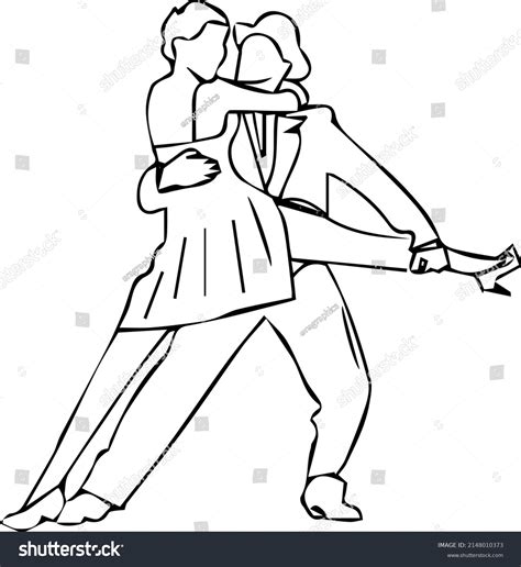 Continuous One Line Drawing Man Woman Stock Vector Royalty Free