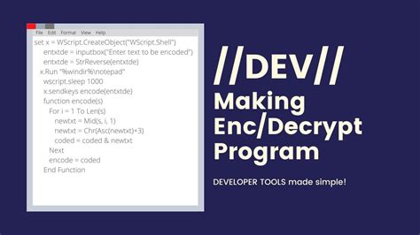 how to make an encryption and decryption program youtube