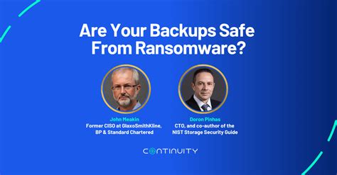 Webinar Three Steps To Safeguard Your Backups From Ransomware