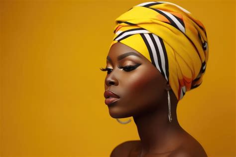 Premium Ai Image Portrait Of A Stunning Darkskinned African American