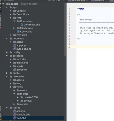 coaster cms laravel 5 3 based system with context