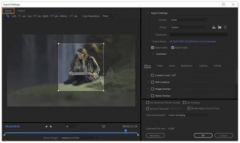 adobe media encoder export settings